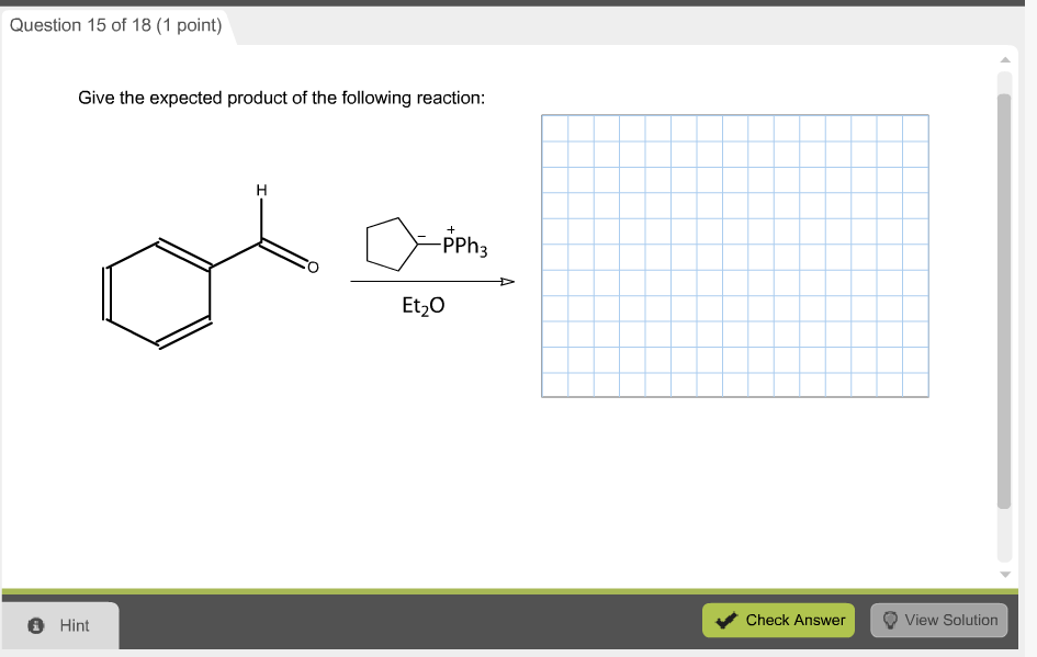 Solved Give the expected product of the following reaction: | Chegg.com