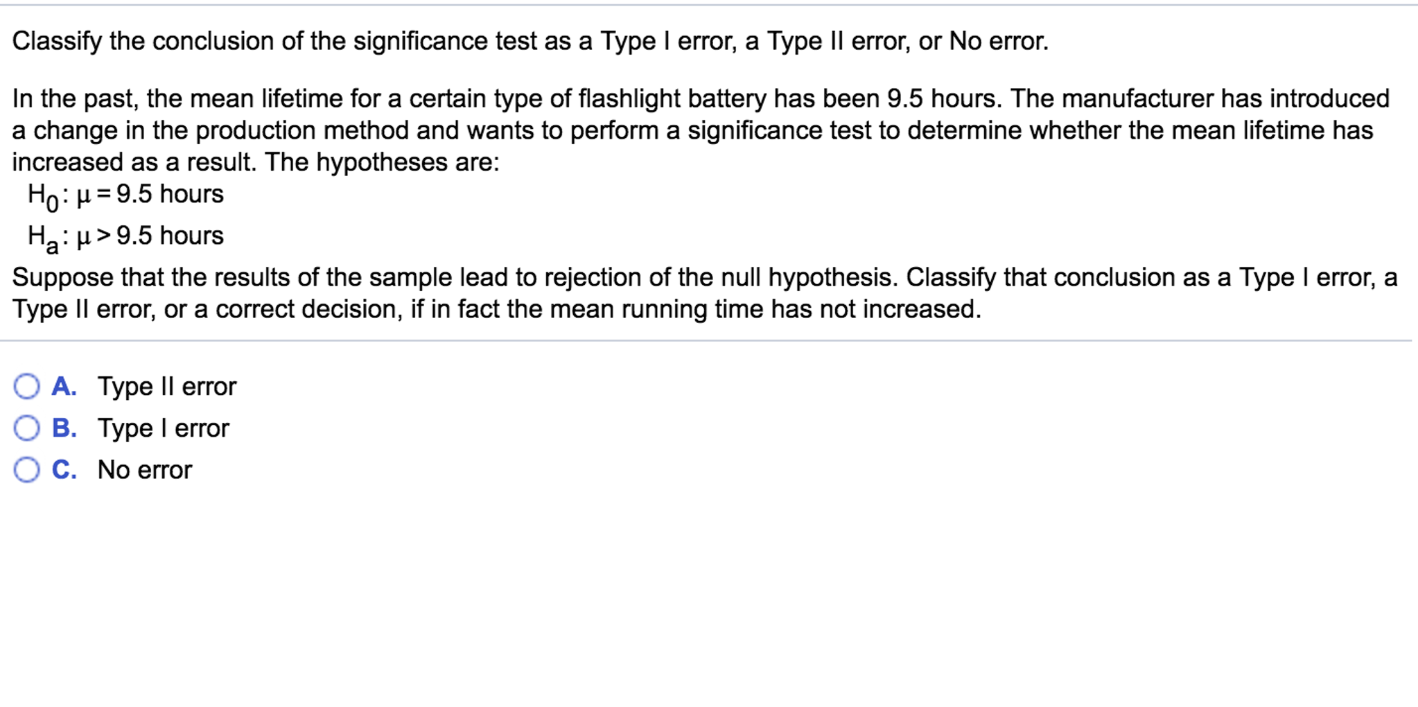 Solved Classify the conclusion of the significance test as a | Chegg.com