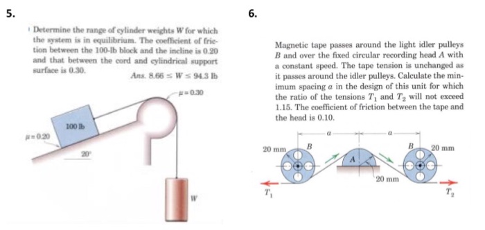 Solved Determine the range of cylinder weights W for which | Chegg.com