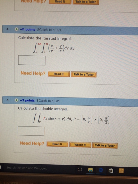 Solved Calculate the Iterated integral. | Chegg.com