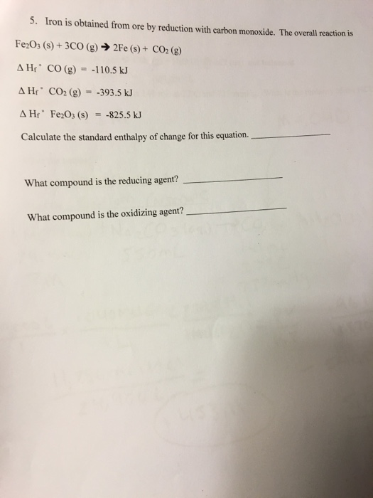 Solved Iron Is Obtained From Ore By Reduction With Carbon