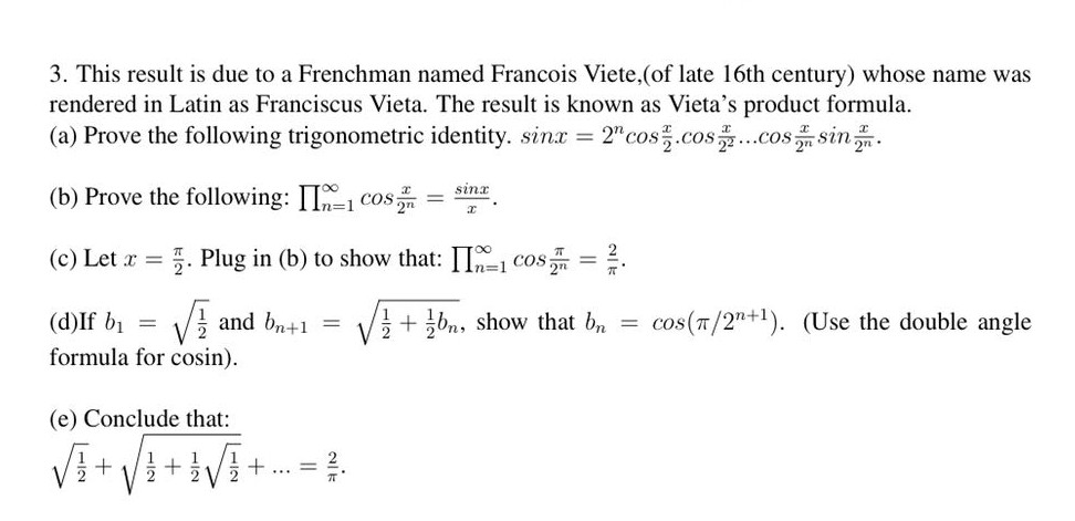 Solved 3. This result is due to a Frenchman named Francois | Chegg.com