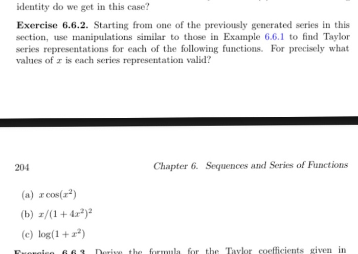 Solved identity do we get in this case? Exercise 6.6.2. | Chegg.com