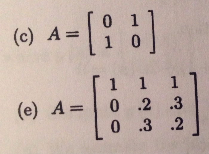 Compute the lim k tends to infinity A^(k) for the | Chegg.com