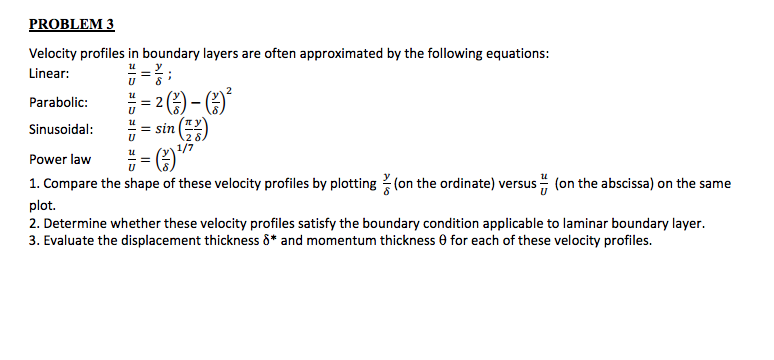 Solved Velocity profiles in boundary layers are often | Chegg.com