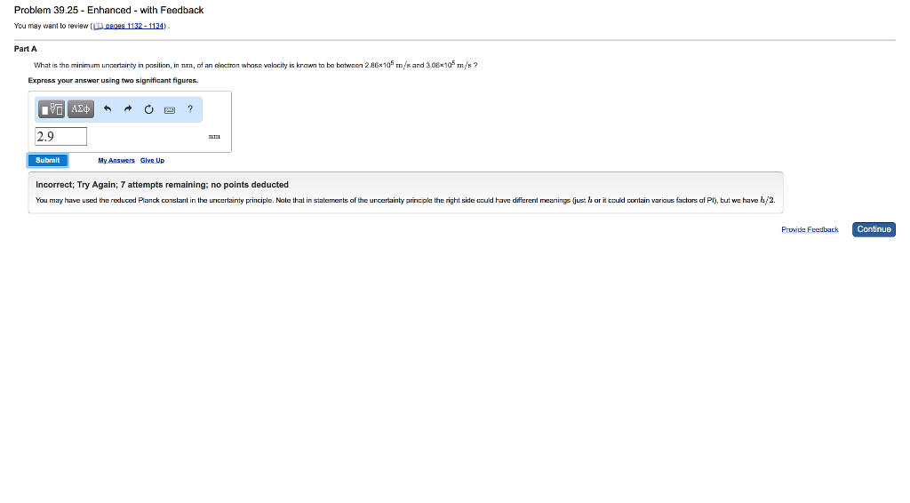 Solved What is the minimum uncertainty in position, in nm, | Chegg.com