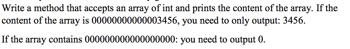 Solved Write a method that accepts an array of int and | Chegg.com