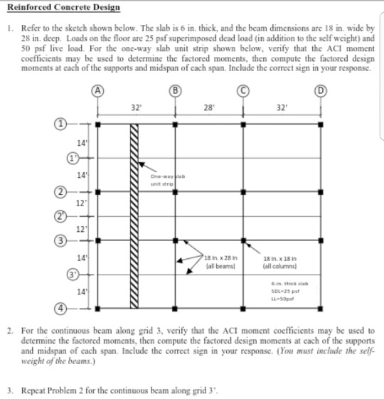 Solved Reinforced Concrete Design Refer to the sketch shown | Chegg.com