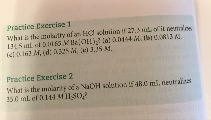 Solved What is the molarity of an HC1 solution if 27.3 mL of | Chegg.com