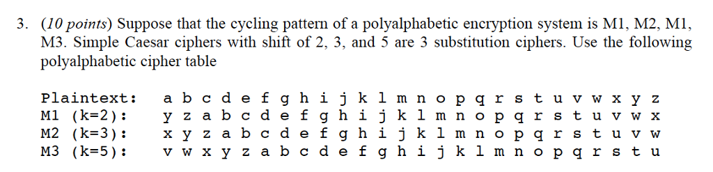 . (10 points) Suppose that the cycling pattern of a | Chegg.com