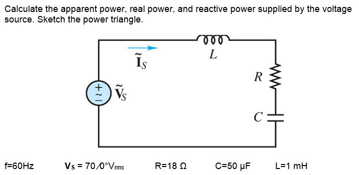Solved Calculate the apparent power, real power, and | Chegg.com