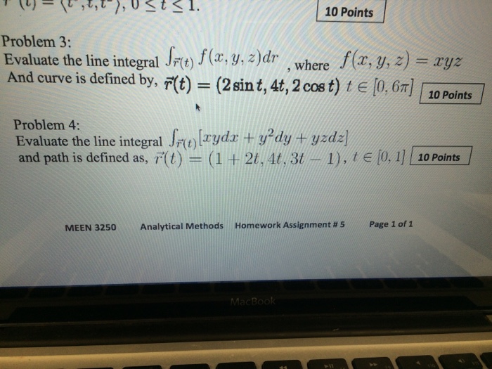 Solved Evaluate the line integral integration r rightarrow | Chegg.com