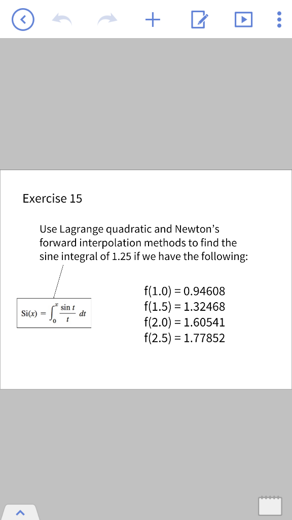 Solved Use Lagrange quadratic and Newton's forward | Chegg.com