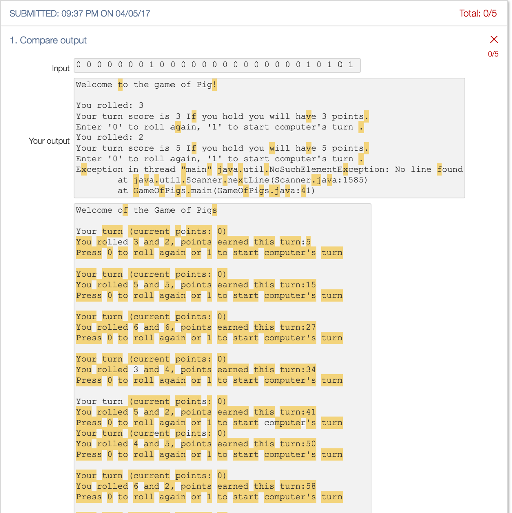 I need help correcting my code, I got a error on my | Chegg.com