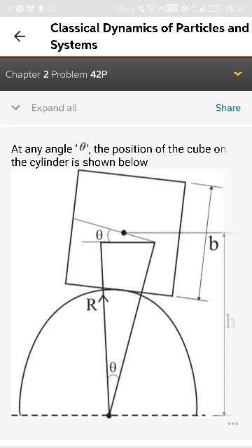 Solved Q2 (5 pt) A solid cube of uniform density and sides | Chegg.com