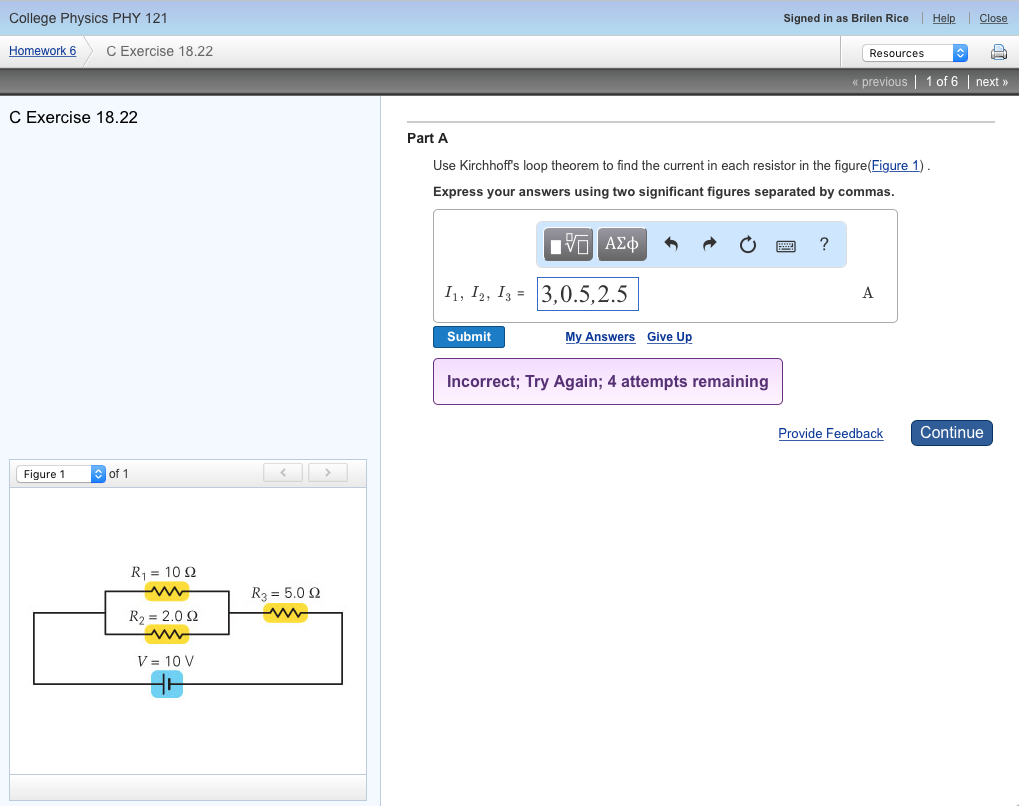 Solved Use Kirchhoff's loop theorem to find the current in | Chegg.com