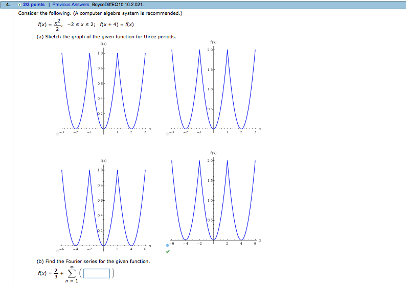 Solved Consider the following. (A computer algebra system is | Chegg.com