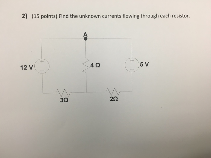 Solved Find the unknown currents flowing through each | Chegg.com