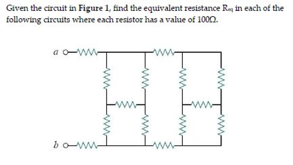 Solved Given the circuit in Figure 1, find the equivalent | Chegg.com