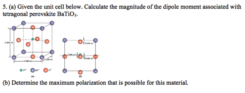 Solved 5. (a) Given the unit cell below. Calculate the | Chegg.com