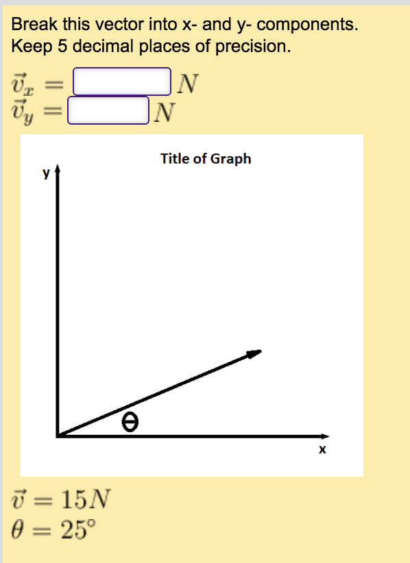 Solved Break this vector into x- and y- components. Keep 5 | Chegg.com
