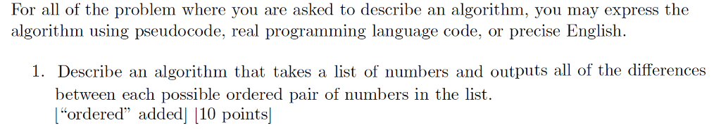 Solved For all of the problem where you are asked to | Chegg.com