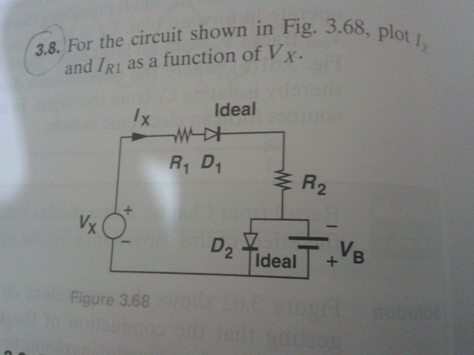 Solved For the circuit shown in Fig. 3.68, plot IX and IR1 | Chegg.com