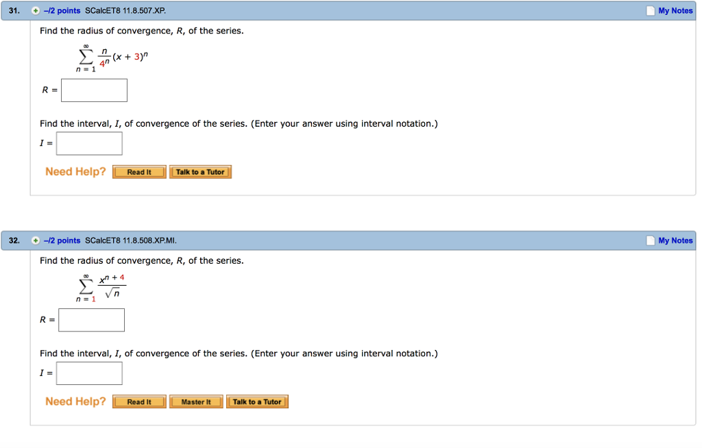 Solved Find the radius of convergence, R, of the series. | Chegg.com