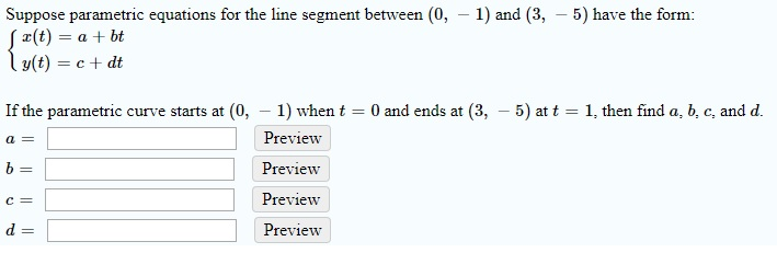 Solved Suppose parametric equations for the line segment | Chegg.com