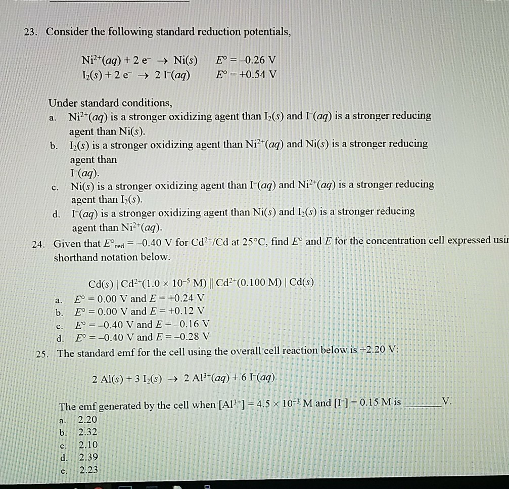 Solved 23. Consider the following standard reduction | Chegg.com