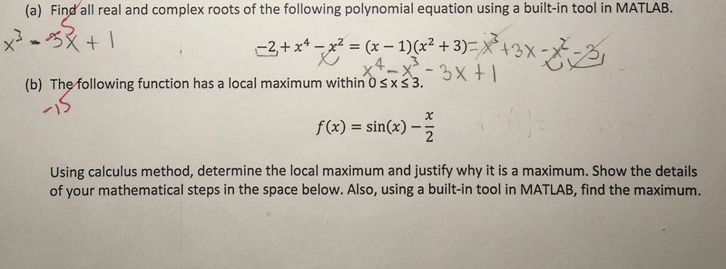 Solved (a) Find all real and complex roots of the following | Chegg.com