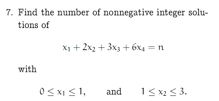 Solved Find the number of nonnegative integer solutions of | Chegg.com