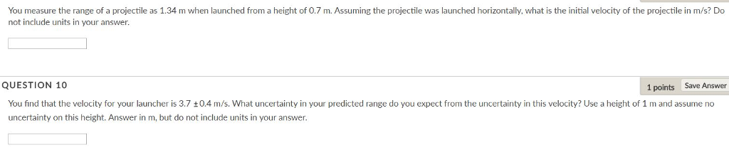 Solved Do not include units in your answer. QUESTION 10 1 | Chegg.com