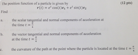 Solved The position function of a particle is given by the | Chegg.com