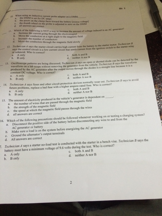 Solved When using an inductive current probe adapter on a | Chegg.com