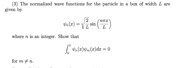 Solved The normalized wave functions for the particle in a | Chegg.com