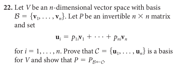 Solved Let v be an n-dimensional vector space with basis B = | Chegg.com