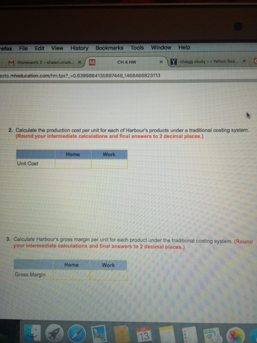 Solved Firefox File Edit View History Bookmarks Tools Window | Chegg.com
