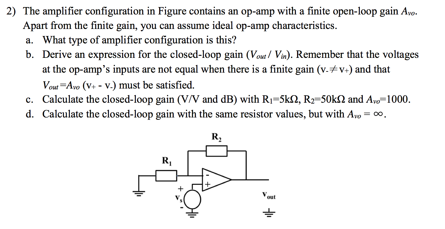 2) The amplifier configuration in Figure contains an | Chegg.com