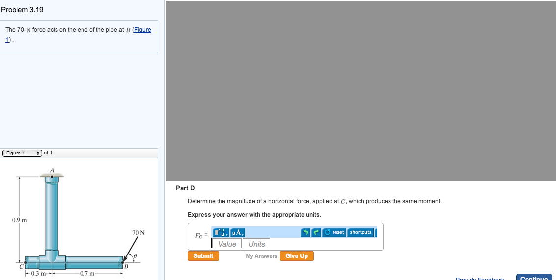 Solved The 70-N force acts on the end of the pipe at B | Chegg.com Solved The 70-N force acts on the end of the pipe at B | Chegg.com