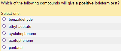 Solved Which of the following compounds will give a positive | Chegg.com