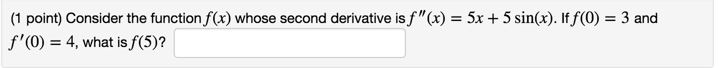 Solved Consider the function f(x) whose second derivative is | Chegg.com