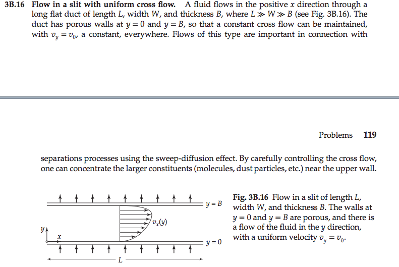 3B.16 Flow in a slit with uniform cross flow. A fluid | Chegg.com