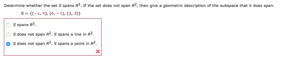 Solved Determine whether the set S spans R2. If the set does | Chegg.com