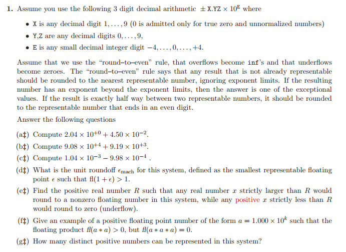 Solved Assume You Use The Following 3 Digit Decimal Chegg solved-assume-you-use-the-following-3-digit-decimal-chegg