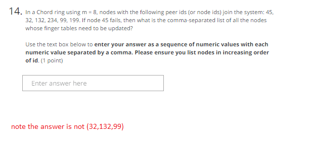 Solved In a Chord ring using m = 8, nodes with the following | Chegg.com