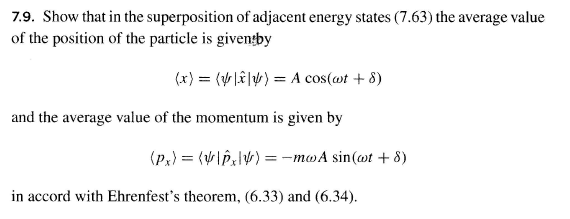 Solved 7.9. Show that in the superposition of adjacent | Chegg.com