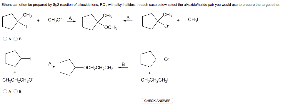 Solved Ethers can often be prepared by SN2 reaction of | Chegg.com