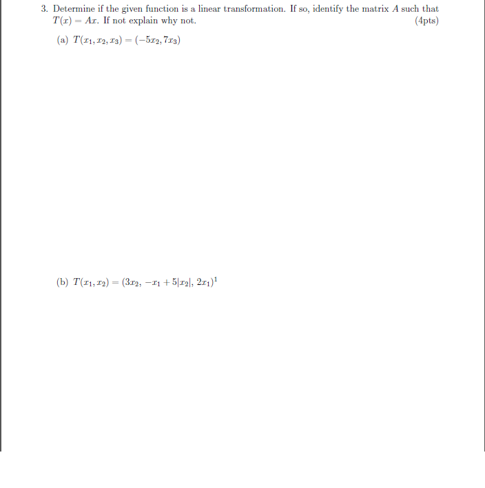 Solved Determine If The Given Function Is A Linear