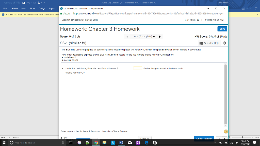 Accounting Archive | February 15 2018 | Chegg.com